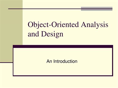 ppt object oriented analysis and design powerpoint presentation free