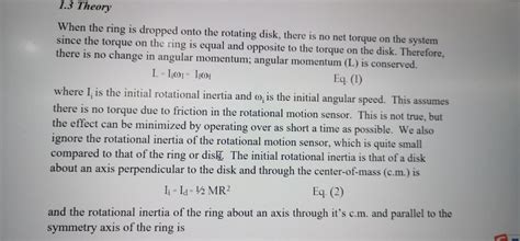 Solved This Is About The Experiment Conservation Of Angular Chegg Com