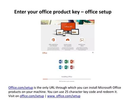 PPT Office Com Setup Enter Office Product Key Install Office PowerPoint Presentation ID