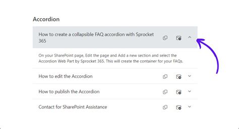 How To Create A Collapsible Faq Sprocket 365