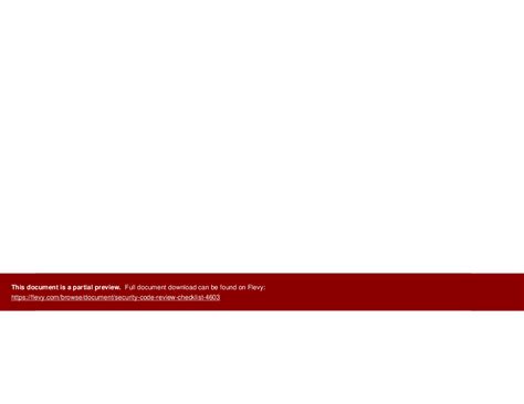 Security Code Review Checklist Template Excel Xls