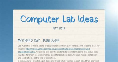Computer Lab Ideas Computer Lab Technology Lessons Computer Lab Classroom