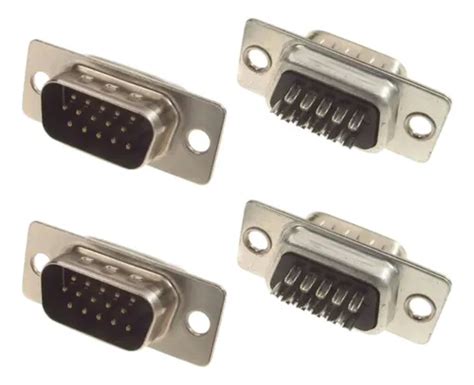 10x Conector Db15 Macho 180° 15 Vias Solda Fio Db 15 Parcelamento Sem Juros