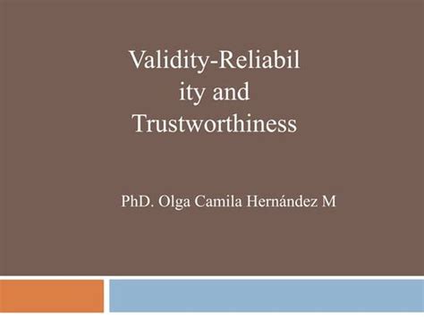 Validity And Reliability Ppt Standardized Testing Educational Assessment