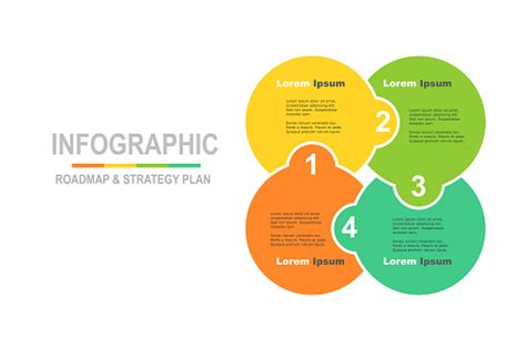 여러 가지 빛깔의 인포 그래픽 요소 템플릿 비즈니스 개념 4 단계 워크 플로우 레이아웃을위한 원 모양 디자인 다이어그램 연례 보고서 웹 디자인 크리에이티브 배너 레이블 벡터