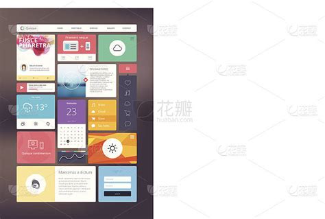响应式网页设计的平面ui工具包