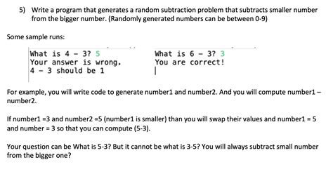 Solved 5 Write A Program That Generates A Random