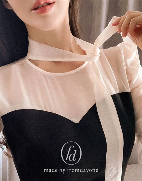 Made로즈스완 하트넥 타이원피스미니롱verh라인훌라인배색하객룩 에이블리