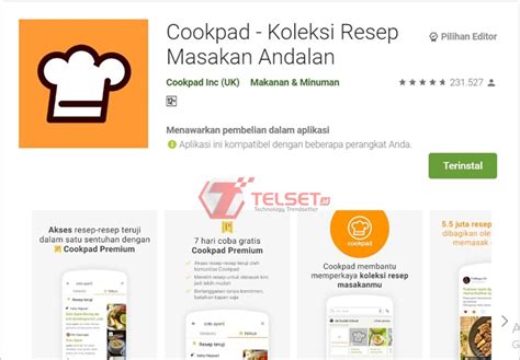 Rekomendasi Aplikasi Resep Masakan Terbaik Android Telset