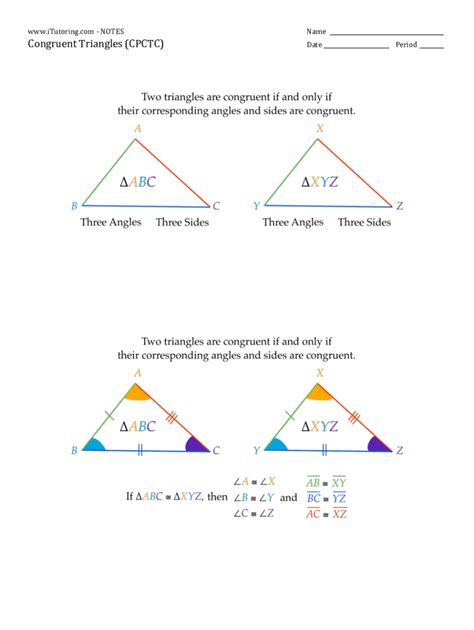 Fillable Online Cpctc Geometry Proofs Made Easy Triangle Congruence