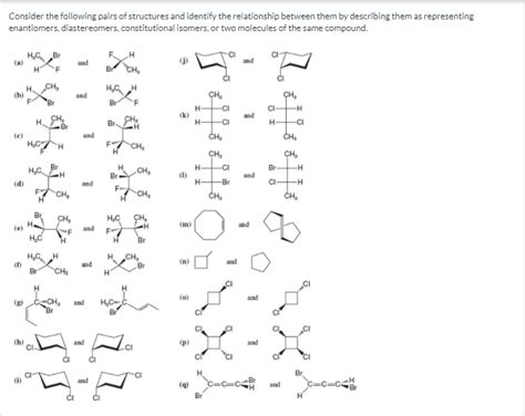 Solved Consider The Following Pairs Of Structures And
