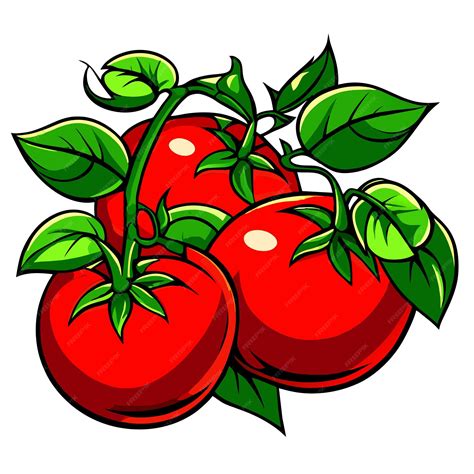 Premium Vector Tomato Plant Set Cartoon Vector Illustration