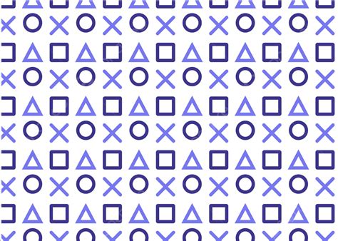 Playstation Icon Game Geometric Shapes Seamless Pattern Background