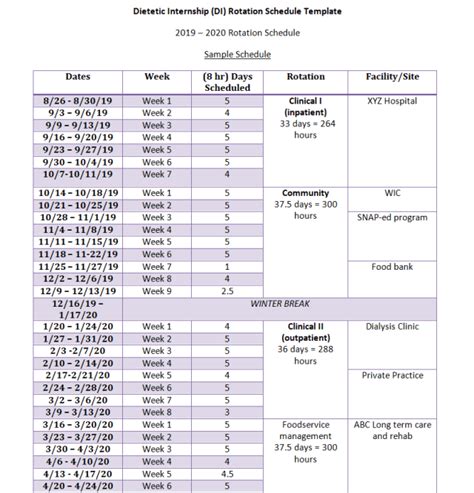 14 Standard Rotation Schedule Templates [word And Excel]