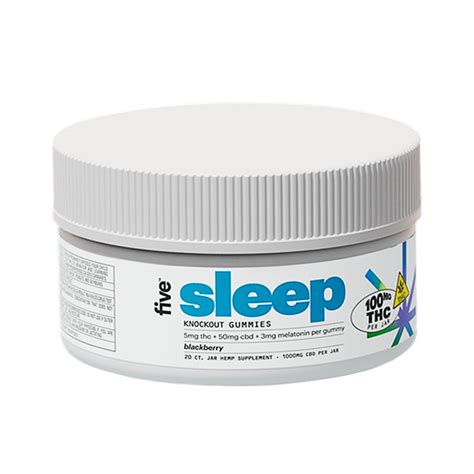 Five Knockout Sleep Cbdthc Melatonin Gummies Blackberry Full