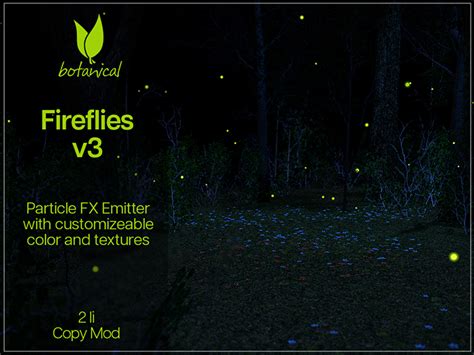 Second Life Marketplace Botanical Fireflies V3 Particle Emitter
