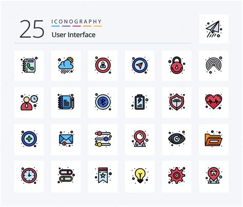 Premium Vector User Interface 25 Line Filled Icon Pack Including User Interface Interface User