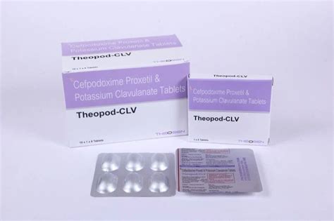 Cefpodoxime And Potassium Clavulanate Tablets Theopod Clv Tab At Rs 170 Stripe Nana Varachha