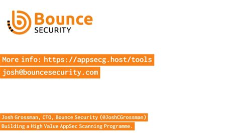 [video] Josh Grossman On Linkedin Owasp Appsec Blackhat Bheu Devsecops London Sanfrancisco