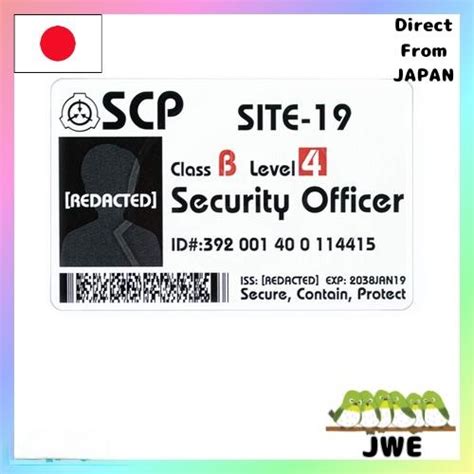 Scp Foundation Staff Certificate Ic Card Sticker Set Shopee Malaysia