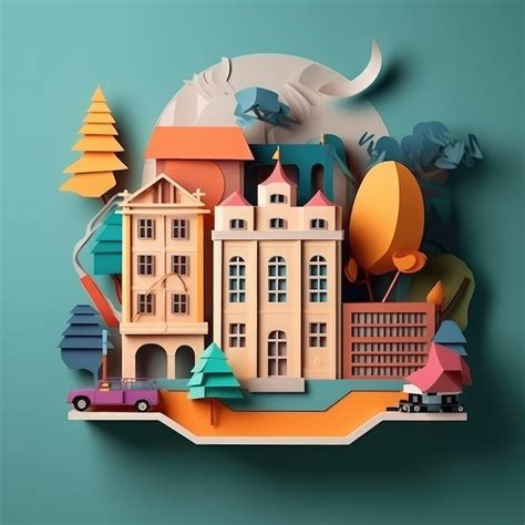 Premium Ai Image Crafting Success Modern And Minimalistic 3d Paper