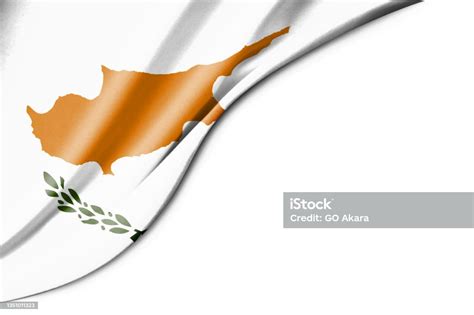 키프로스 플래그 3d 일러스트레이션 텍스트에 대한 흰색 배경 공간이 있습니다 클로즈업 보기 키프로스 국기에 대한 스톡 사진 및 기타 이미지 Istock