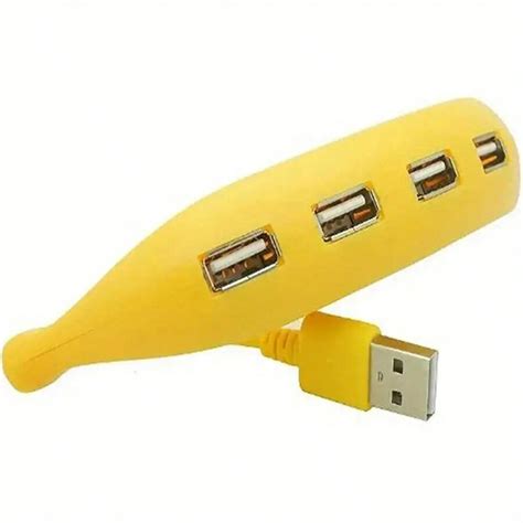 1 Piece Fun Banana Usb 2 0 Hub 4 Port Usb Hub Usb Splitter Usb Extender For Laptop Xbox