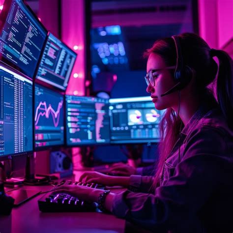 Free Cybersecurity Monitoring Center Image Download At Stockcake