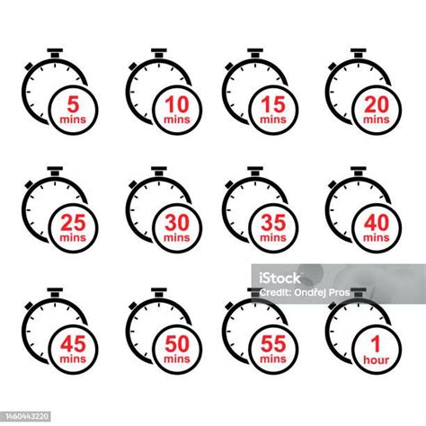 타이머 스포츠 아이콘 세트 스톱워치 디지털 그래픽 기호 타임 서클 사인 벡터 일러스트 버튼 중지 및 측정 시작 0명에 대한 스톡