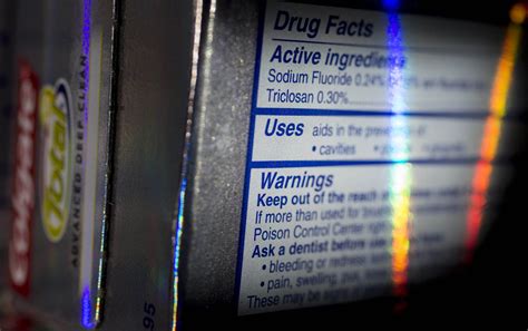 Fluoride Toothpaste Warning Label