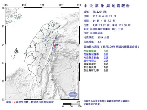 地牛翻身！1404花蓮近海規模44地震 最大震度3級