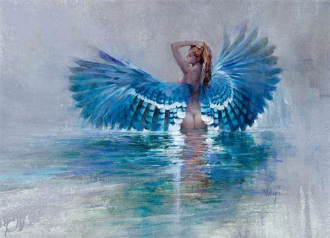 Nsfw Blue Jay Birdbath Series By Eric Velhagen Rfemalefantasyart