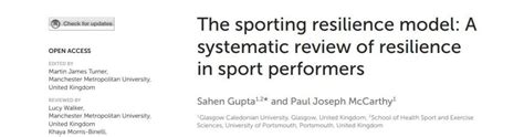 Athletic Greatness The Role Of Resilience In Sports Performance