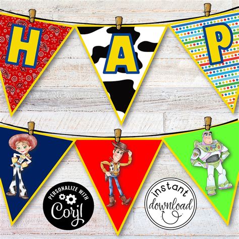 Toy Story Theme Banner Editable Toy Story Party Banner Toy Story