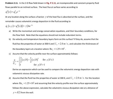 solved problem 2 11 in the 2 d flow field shown in fig p