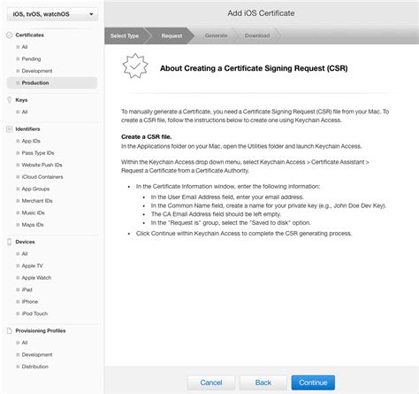 Safari Certificates