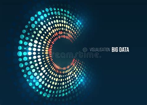 big data visualization abstract background with lines array and binary