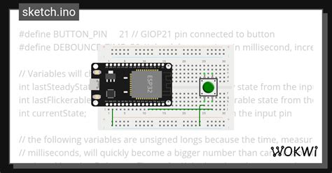 Coba Debounce Wokwi Esp32 Stm32 Arduino Simulator