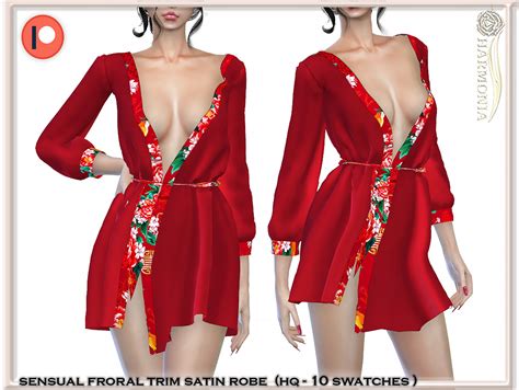 🔥 Sensual Floral Trim Robe Clothing Loverslab