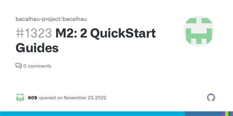 M2 2 Quickstart Guides · Issue 1323 · Bacalhau Projectbacalhau · Github