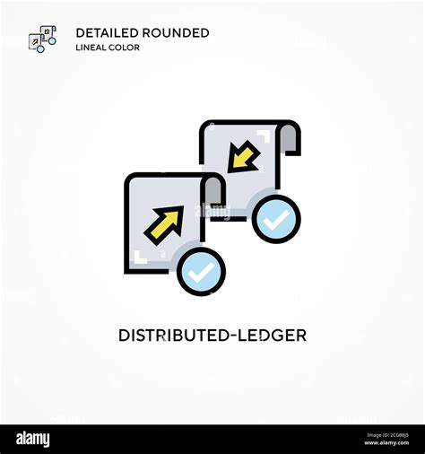 Distributed Ledger Vector Icon Modern Vector Illustration Concepts