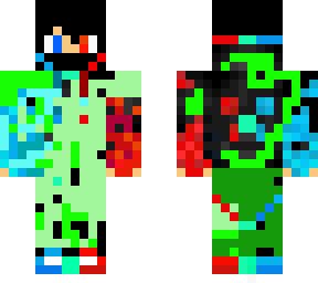 Aqua Menthol Fire Eystreem Skin Minecraft Skin