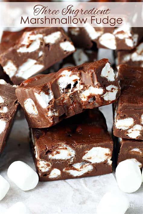 Three Ingredient Marshmallow Fudge Recipe Fudge Recipes