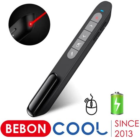 Rechargeable 2 4g Wireless Presenter With Red Light Usb Presentation Clicker With Air Mouse