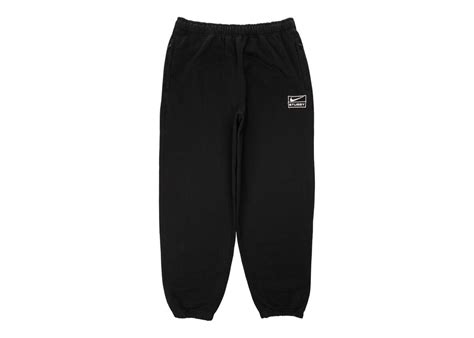 Nike X Stussy Washed Sweatpants Black Ss23 Editorialist