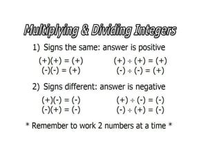 Whole Numbers And Integers PPTX