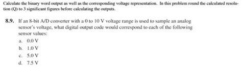 Solved Calculate The Binary Word Output As Well As The Chegg Com