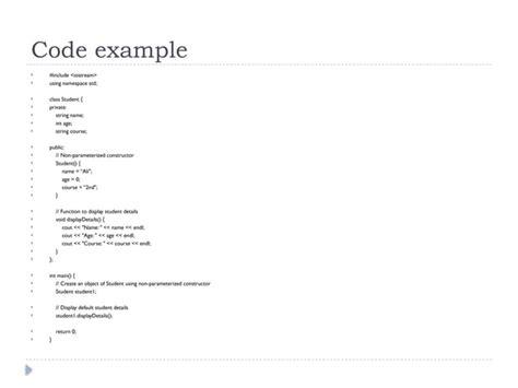 Constructors In C And Types Of Constructorpptx