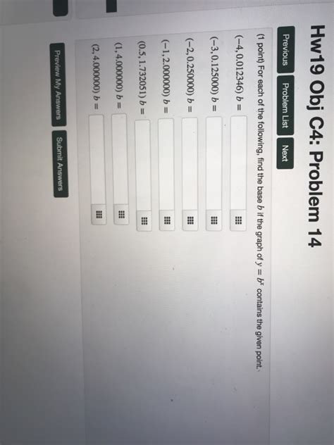 Solved Hw19 Obj C4 Problem 14 Previous Problem Listnext 1
