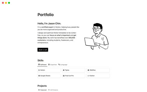 Personal Portfolio Notion Template